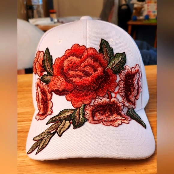 top level | Accessories | Top Level Ball Cap With Rose | Poshmark